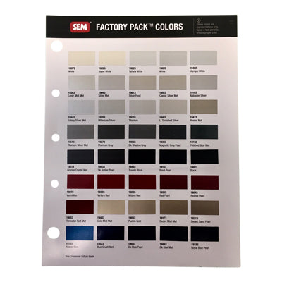 SEM Color Charts – Vinyl Pro
